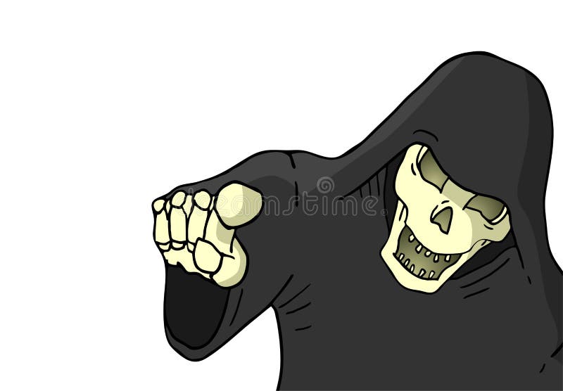 Grim Reaper Pointing Stock Illustrations – 52 Grim Reaper Pointing ...