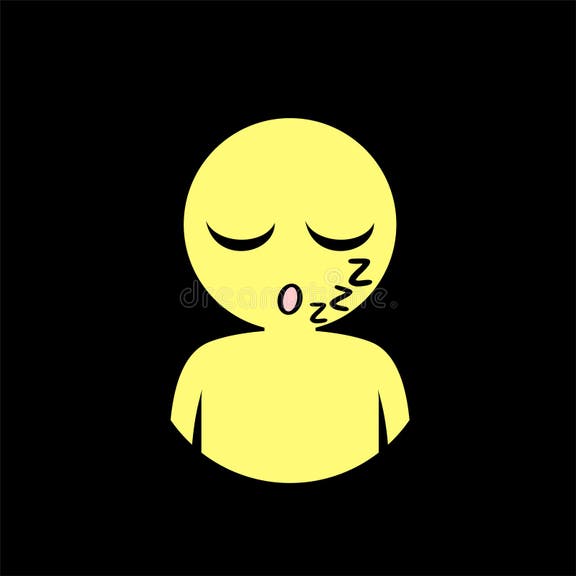 Sleeping expression stock vector. Illustration of relax - 100375931