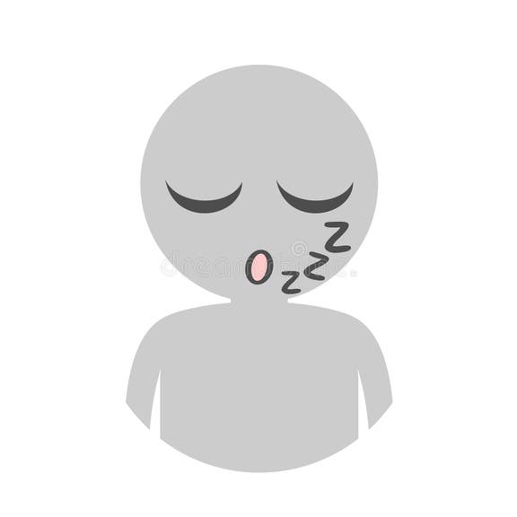 Sleeping expression stock vector. Illustration of rest - 134349396