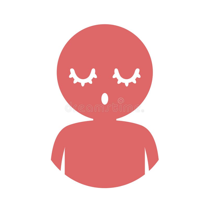 Sleeping face stock vector. Illustration of child, teen - 101367976