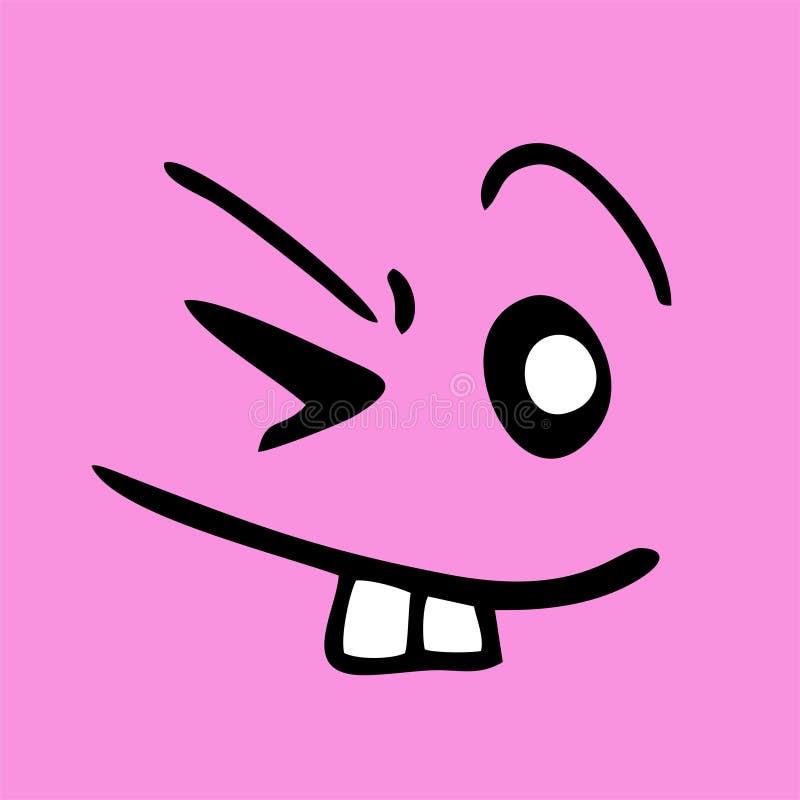 Smiling face illustration stock vector. Illustration of design - 129143411