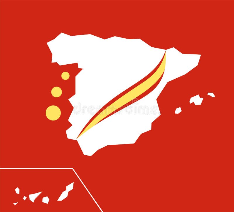 Spain map stock vector. Illustration of geography, vector - 109328580