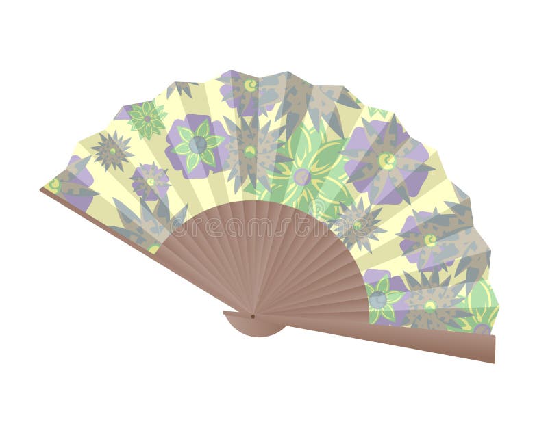 Spanish Abanico Illustration Stock Vector - Illustration of icon ...