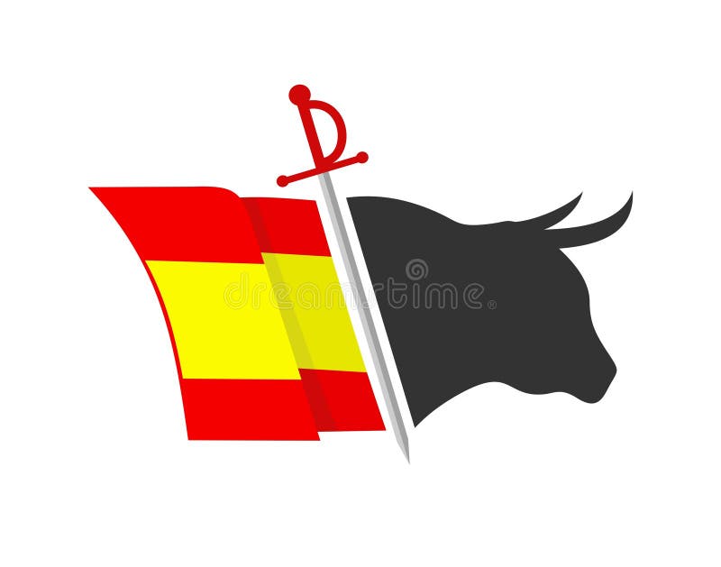 Spanish bull illustration stock vector. Illustration of icon - 314199695