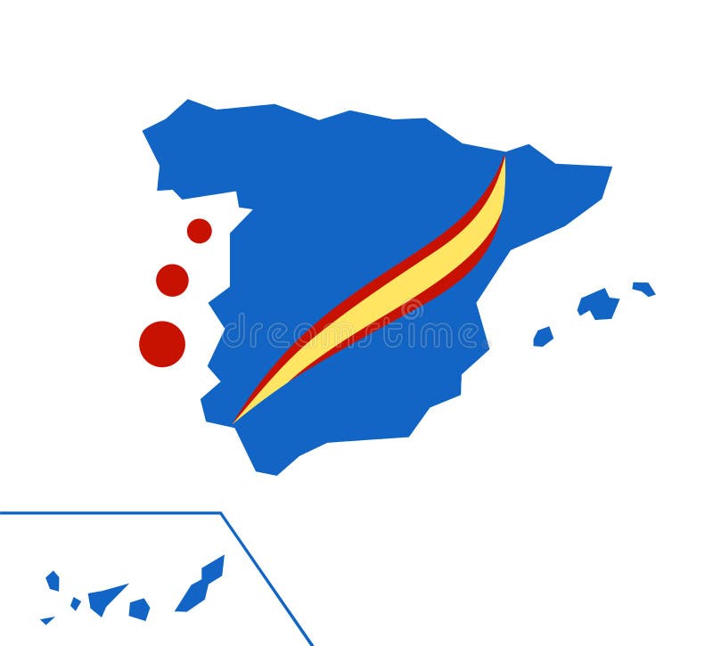 Spanish map stock vector. Illustration of country, design - 102725948