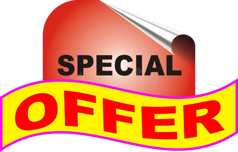 Creative Design Special Offer Different Shape with Web Button Stock ...