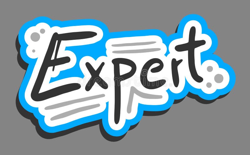 Sticker expert stock vector. Illustration of scholar - 30080766