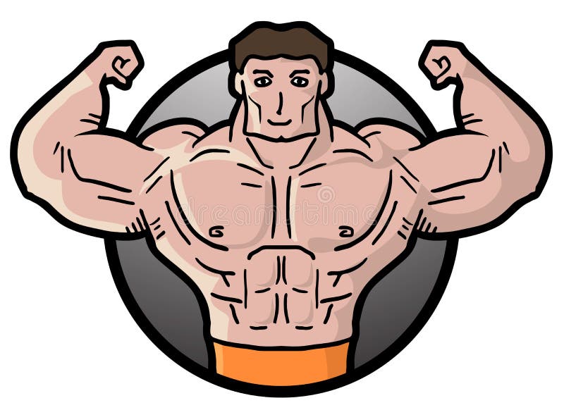 Strong man stock vector. Illustration of strong, brawny - 34377666