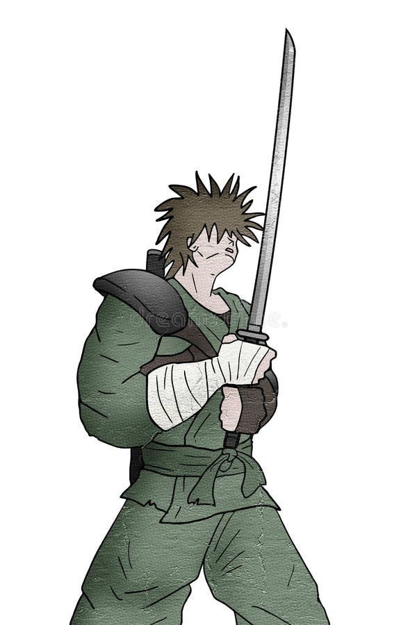 Strong samurai stock vector. Illustration of strong, samurai - 71461776