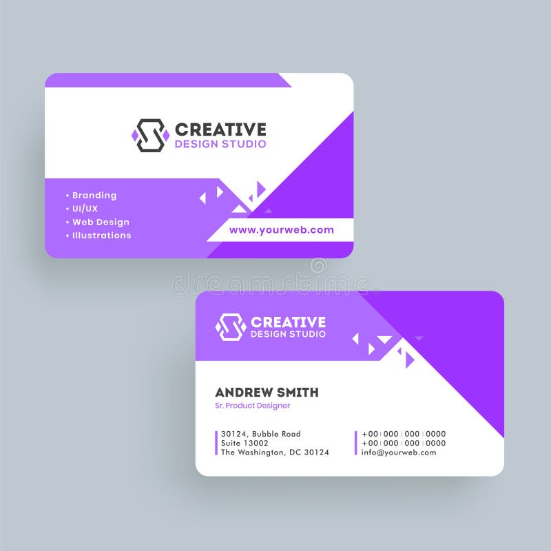 Designer Studio Business Card or Visiting Card Design. Stock ...