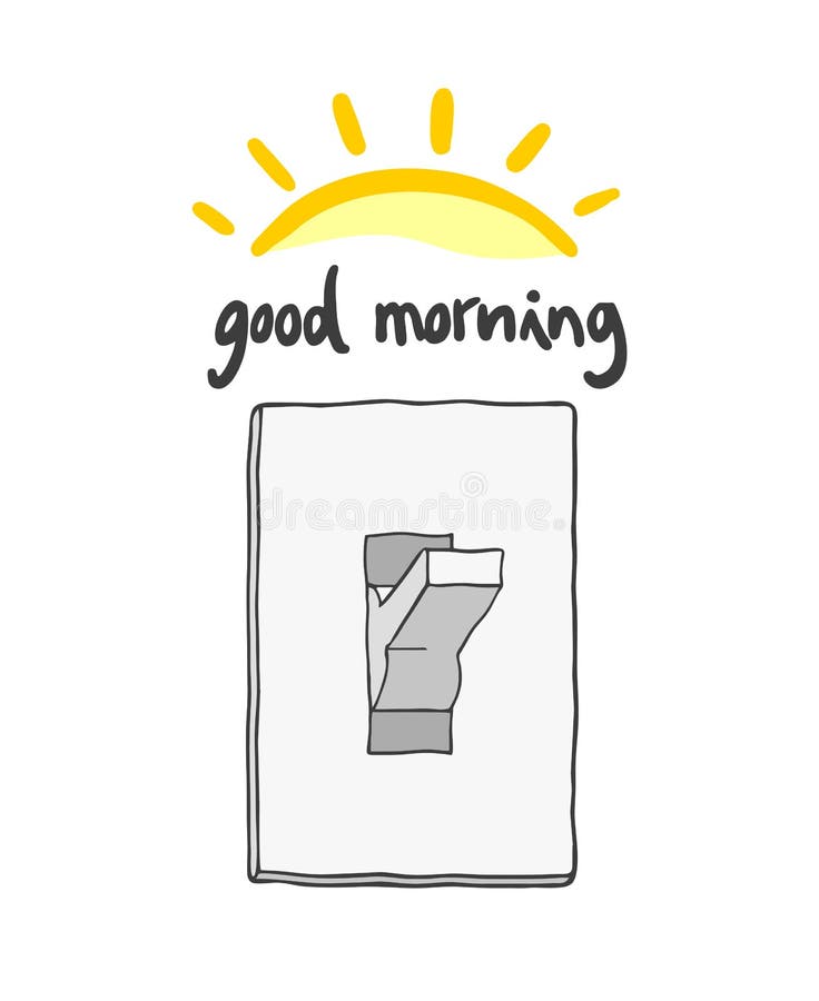Creative Design of Switch and Good Morning Stock Vector - Illustration ...