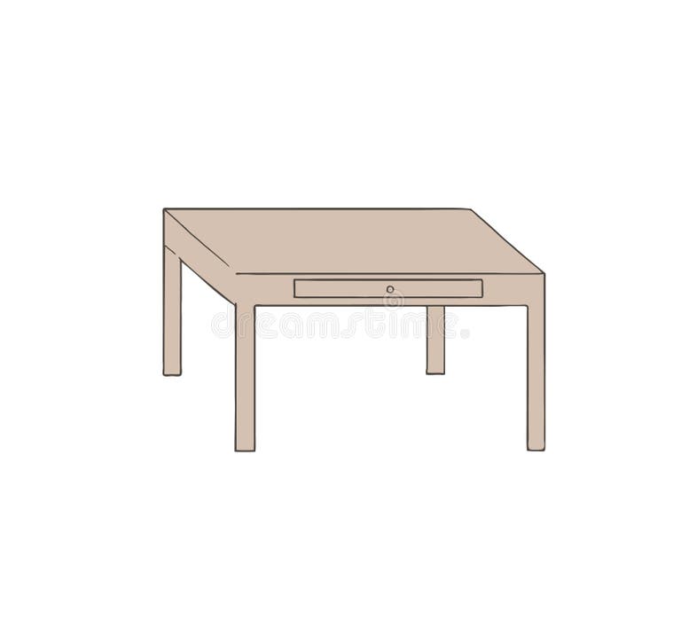 Table hand drawing stock vector. Illustration of table - 273257390