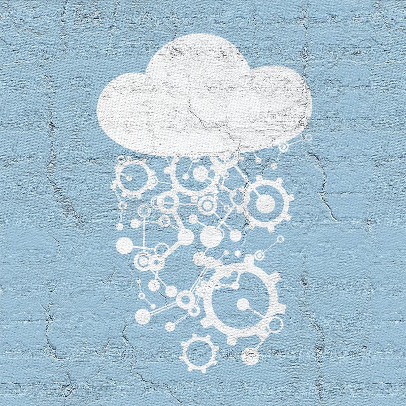 Tech cloud symbol stock illustration. Illustration of cloud - 99552105