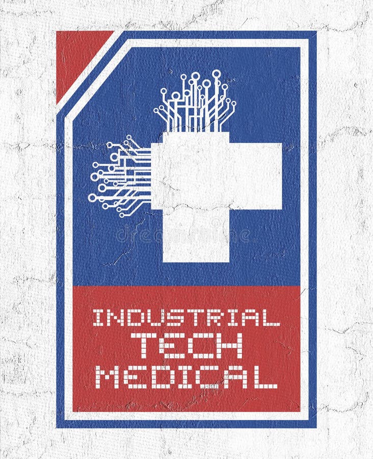 Tech medical symbol stock illustration. Illustration of health - 116437815