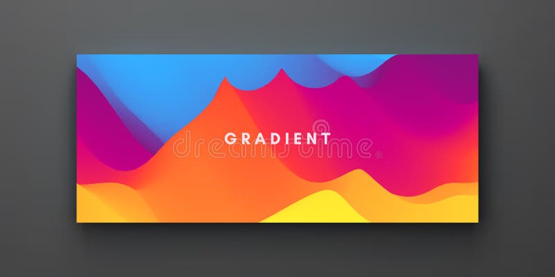Creative Design Template with Vibrant Gradients. 3d Vector Illustration ...
