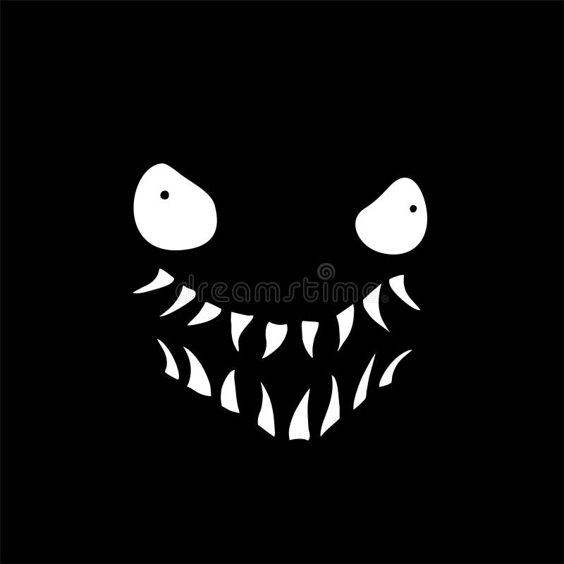 Terrifying Face Illustration Stock Vector - Illustration of eyes ...
