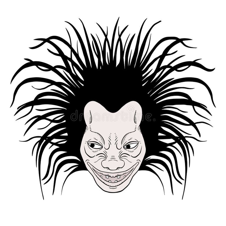 Terror head draw stock vector. Illustration of crazy - 358594587