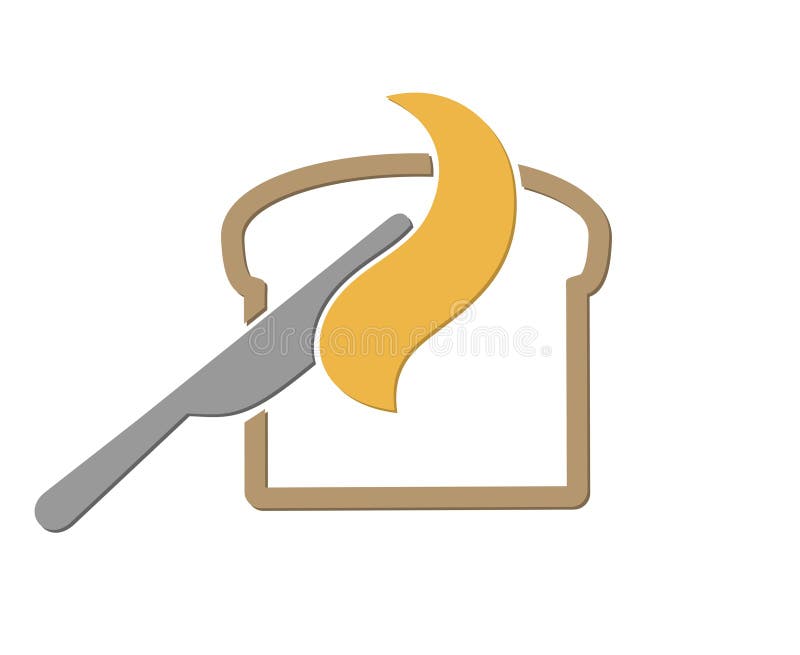 Toast breakfast symbol stock vector. Illustration of butter - 273257541