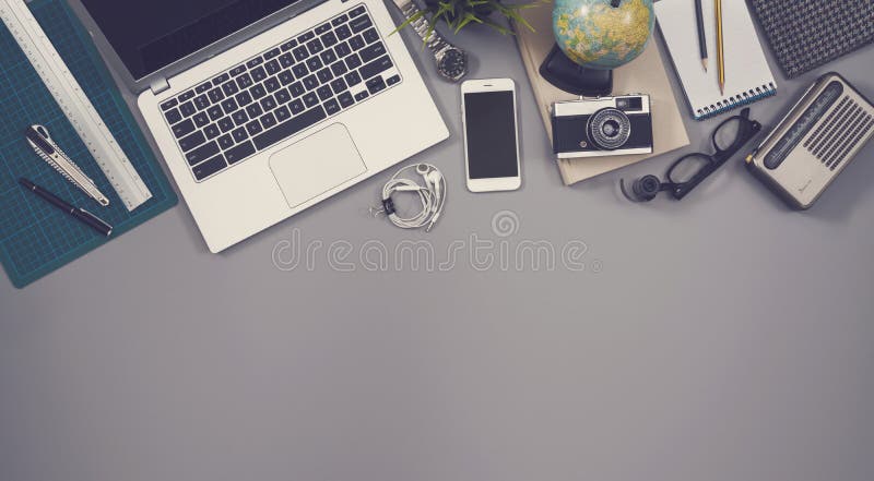Creative Design Top View Hero Header Image Stock Photo - Image of ...