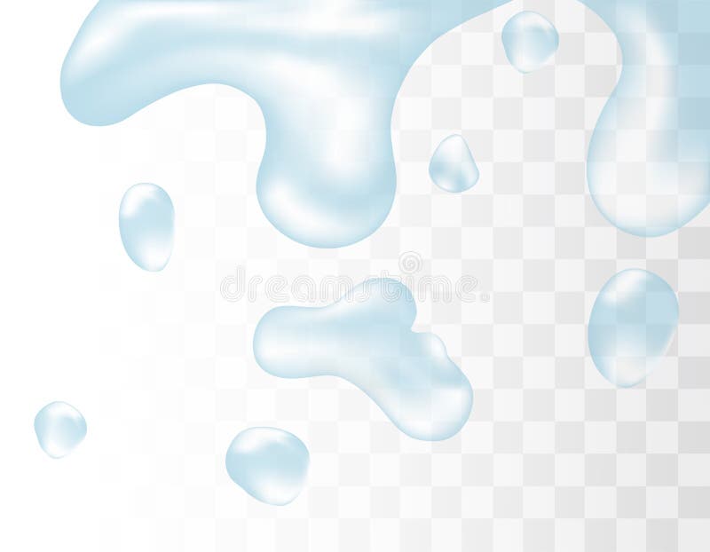 Transparent water elements stock vector. Illustration of elements ...