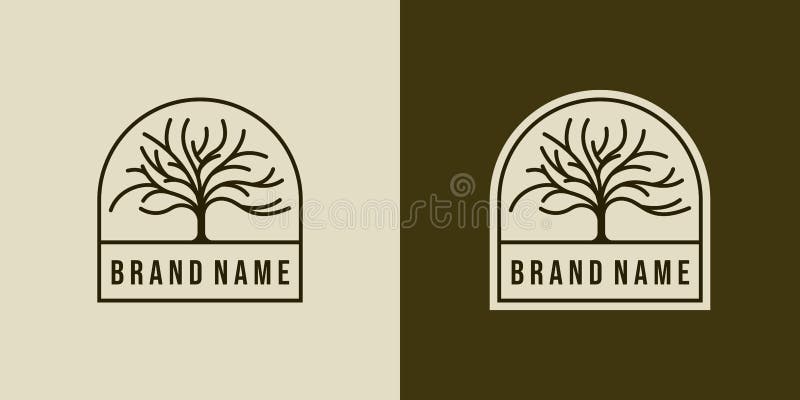 Creative Design of Tree Logo Vector. Tree Trunk or Tree Branch Logo ...