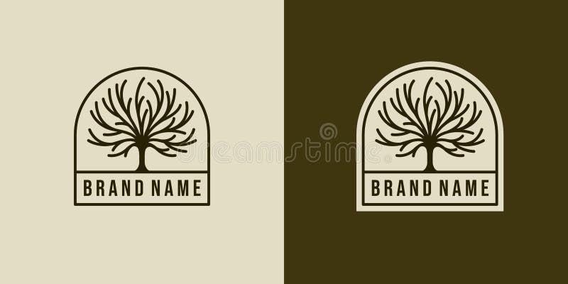 Creative Design of Tree Logo Vector. Tree Trunk or Tree Branch Logo ...