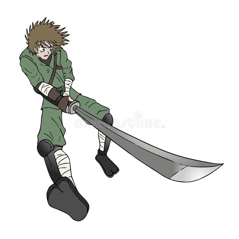 Design of Warrior Attack Draw Stock Vector - Illustration of expression ...