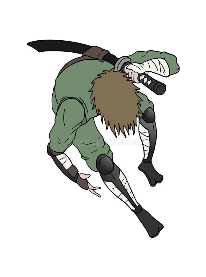 Warrior attack stock vector. Illustration of strong, character - 41684185