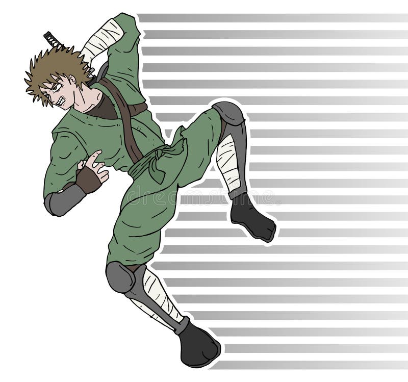 Man Jumping Sword Attack Stock Illustrations – 49 Man Jumping Sword ...