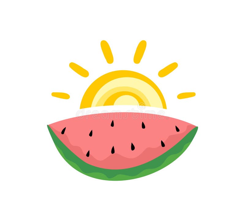 Creative Design of Watermelon and Sun Illustration Stock Vector ...