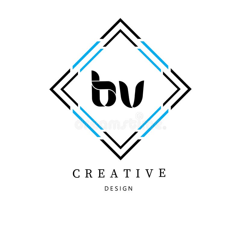 BU Letter with Rectangle Shape Design Stock Vector - Illustration of ...