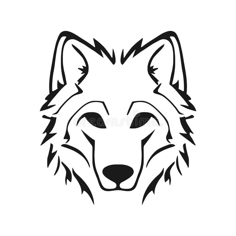Wild wolf symbol stock vector. Illustration of husky - 349985855