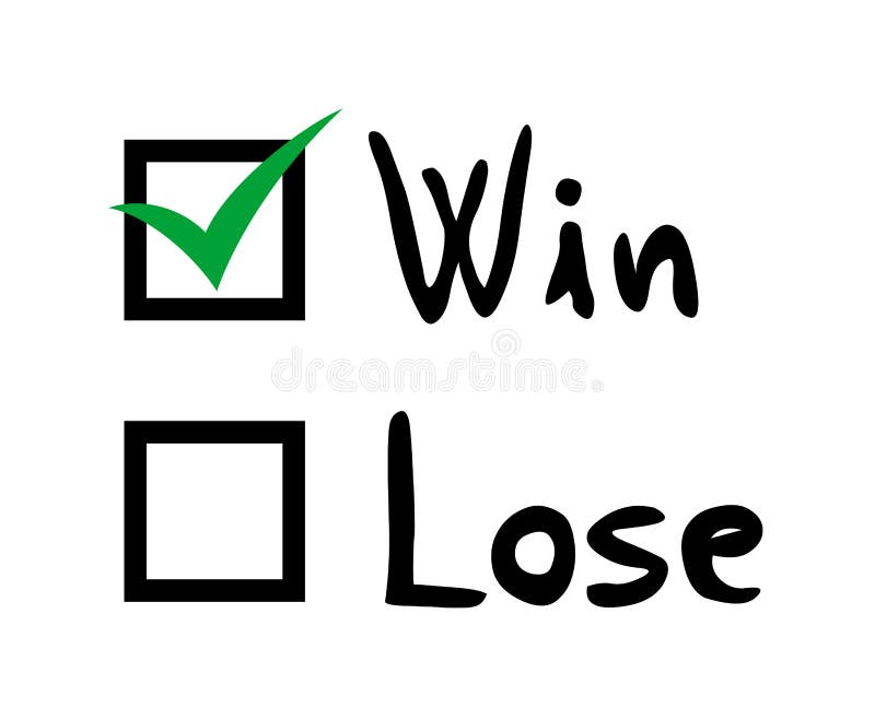 Win and lose stock vector. Illustration of fist, sign - 35099630