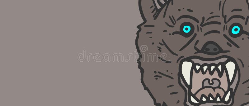 Wolf card stock vector. Illustration of cover, banner - 257468405