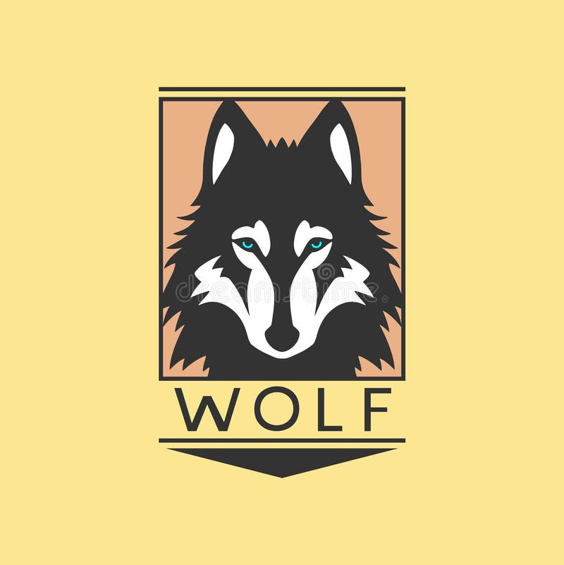 Wolf head symbol stock vector. Illustration of canine - 340999165
