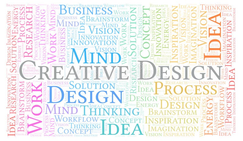 Creative Design Word Cloud, Made with Text only. Stock Illustration ...