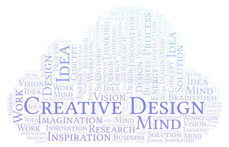 Creative Design Word Cloud, Made with Text only. Stock Illustration ...