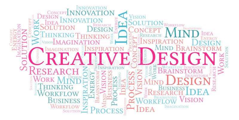 Creative Design Word Cloud, Made with Text only. Stock Illustration ...