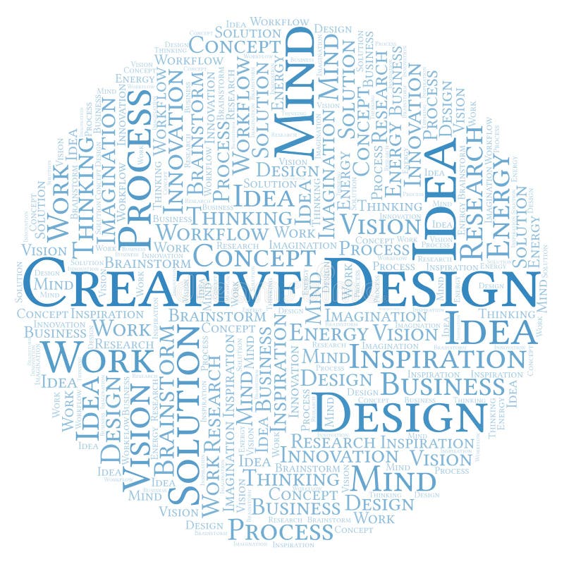 Creative Design Word Cloud, Made with Text only. Stock Illustration ...