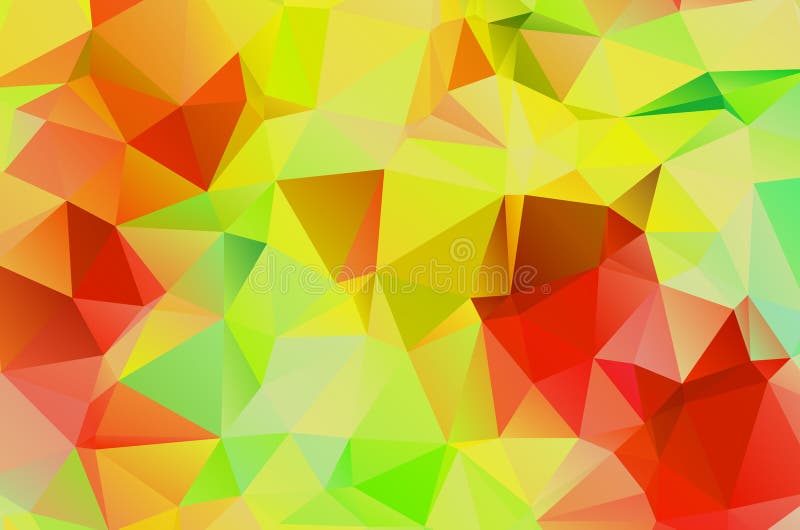Creative Design Yellow Template Random Bright Colors Low Poly ...