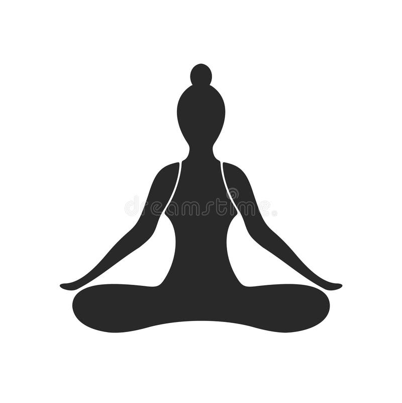 Yoga pose symbol stock vector. Illustration of relaxation - 318395243