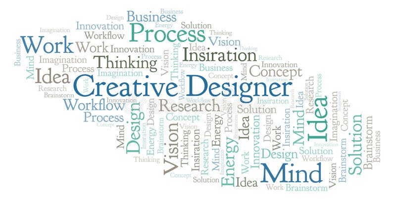 Creative Designer Word Cloud, Made with Text only. Stock Illustration ...