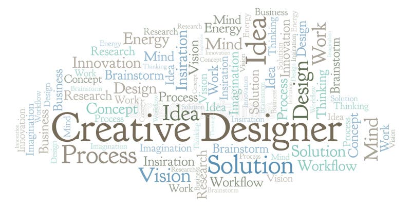 Creative Designer Word Cloud, Made with Text only. Stock Illustration ...