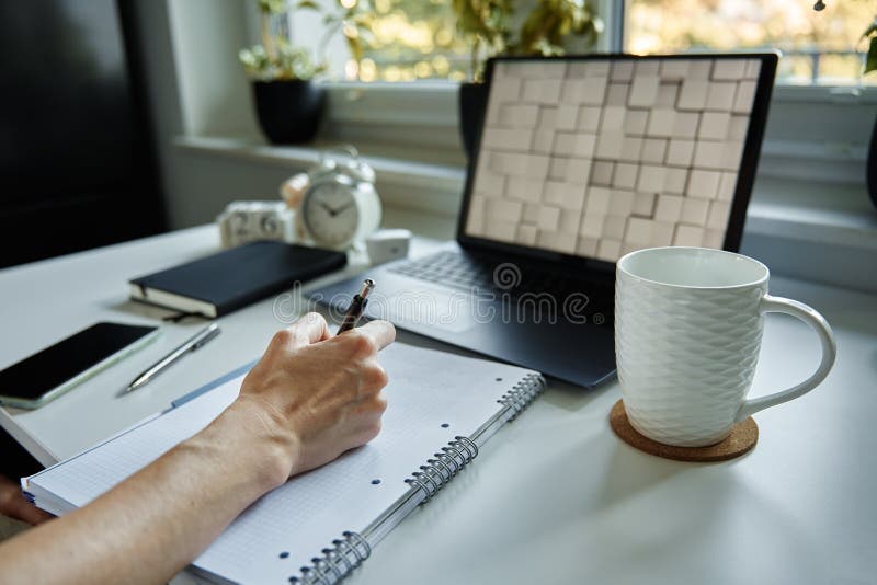 Creative Designer Working from Home. Remote Work Stock Photo - Image of ...