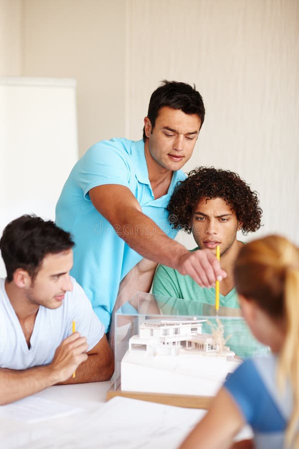 Creative Designers, Architect and Meeting with 3D Model for ...