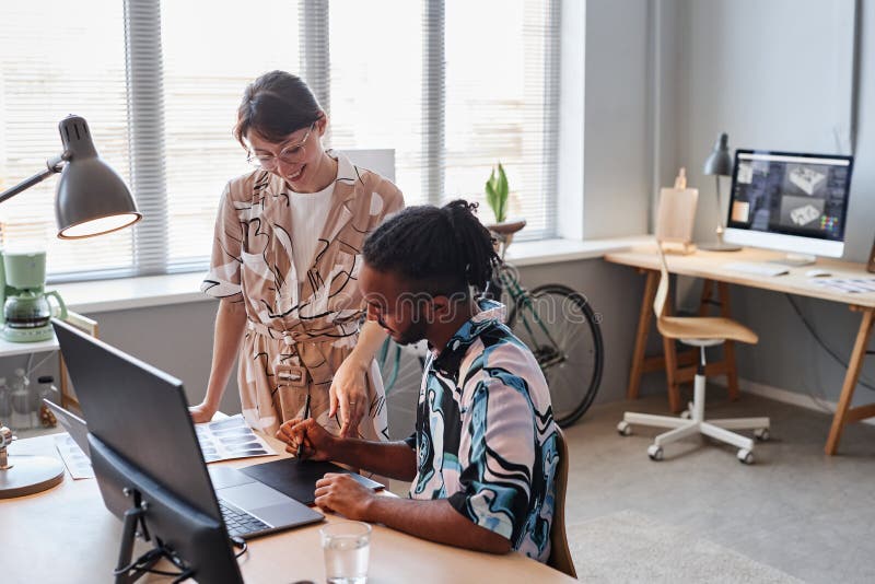 Creative Designers Collaborating on Project Stock Image - Image of ...