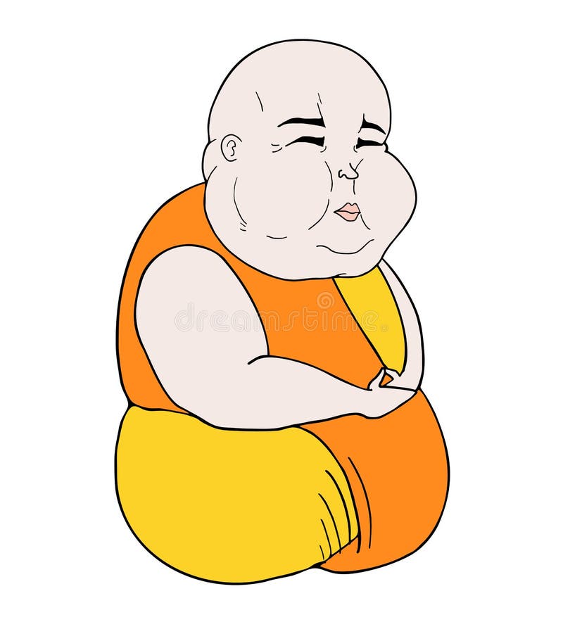 Man meditating draw stock image. Image of monk, meditation - 142038691