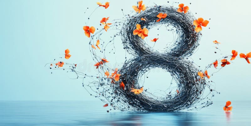 Creative Designs Presenting the Number Eight with Elegant Lines and ...