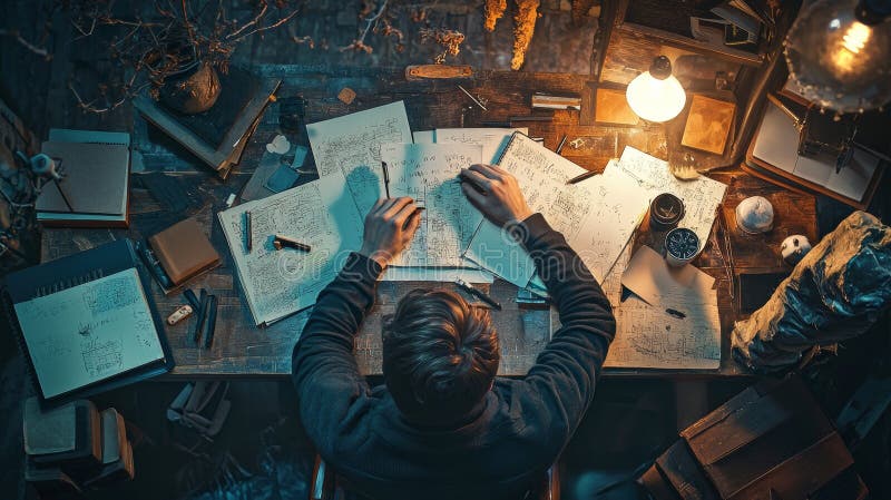 Creative Desk Handwritten Notes Drawings Stock Photos - Free & Royalty ...