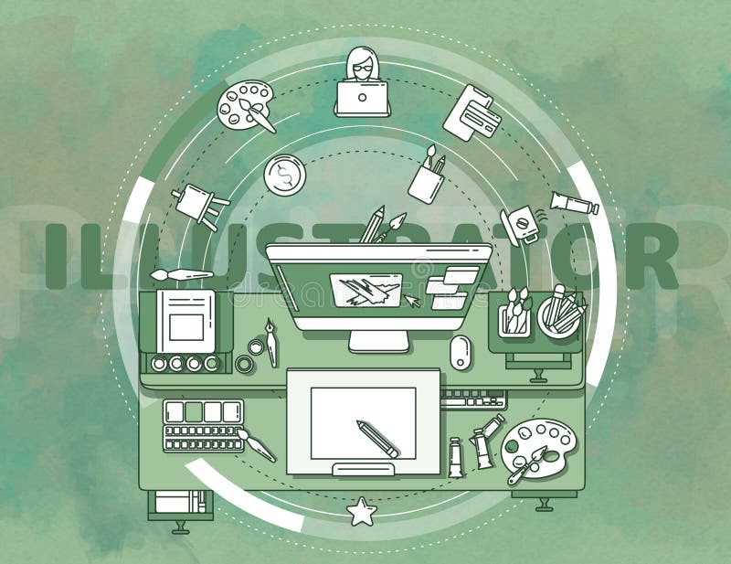 Illustrator - Detailed Illustration for an Advertising Poster. Stock ...